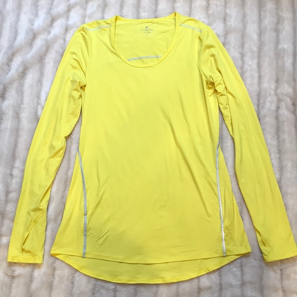 Athleta | Tops | Athleta Taped Chi Athleisure Tip In Yellow Small ...